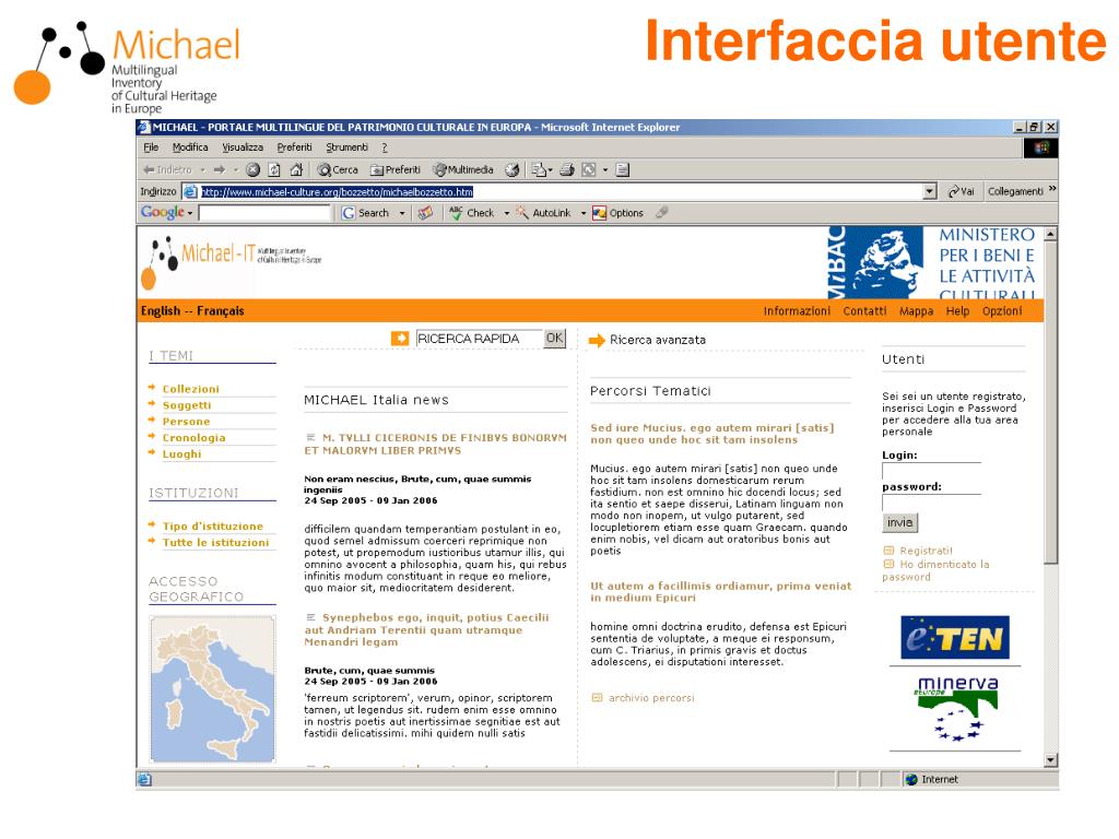 PPT - “Il catalogo multilingue del patrimonio culturale europeo ...