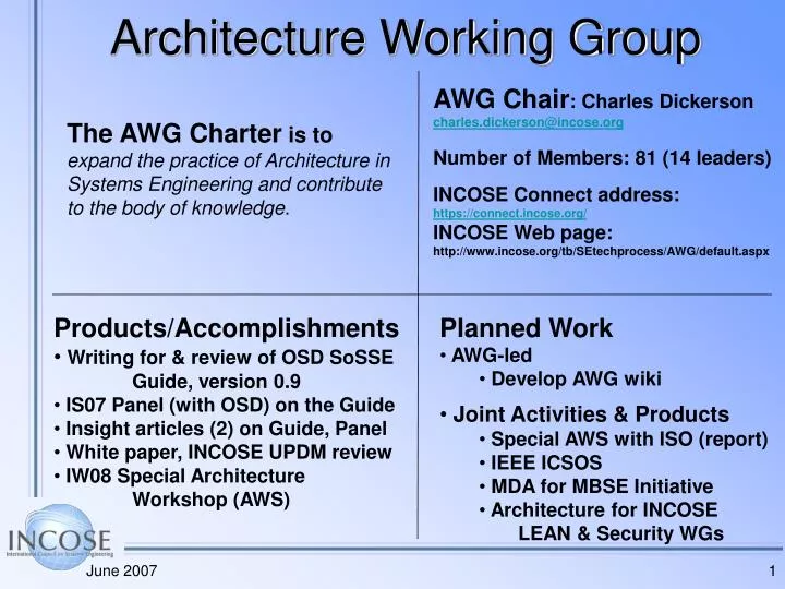 PPT - Architecture Working Group PowerPoint Presentation, free download ...