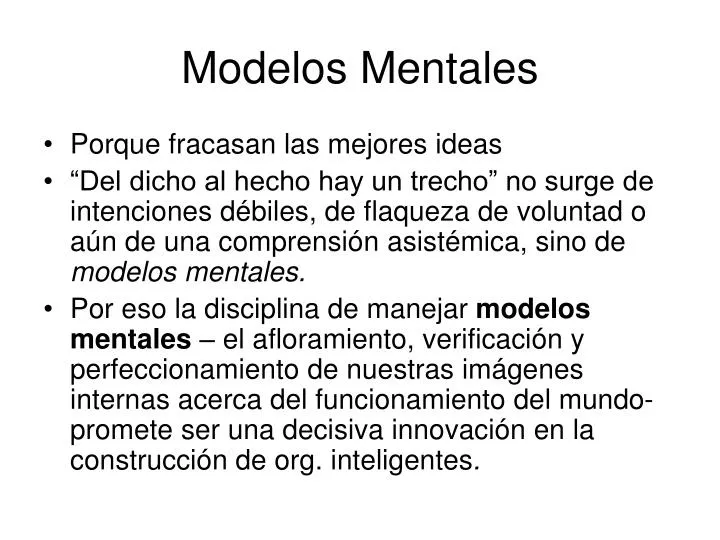 PPT - Modelos Mentales PowerPoint Presentation, free download - ID:5556766