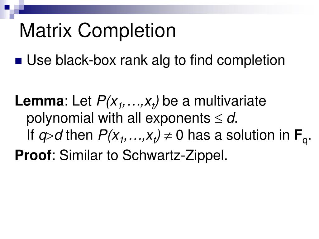 Ppt Deterministic Network Coding By Matrix Completion Powerpoint Presentation Id5557105 7079