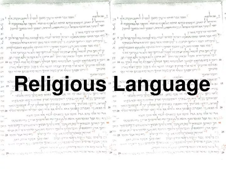 PPT - Religious Language PowerPoint Presentation, free download - ID ...