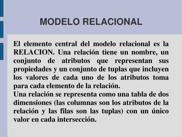 PPT - MODELO RELACIONAL PowerPoint Presentation, free download - ID:5557482