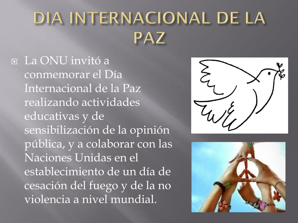 Ppt Dia Internacional De La Paz Powerpoint Presentation Free