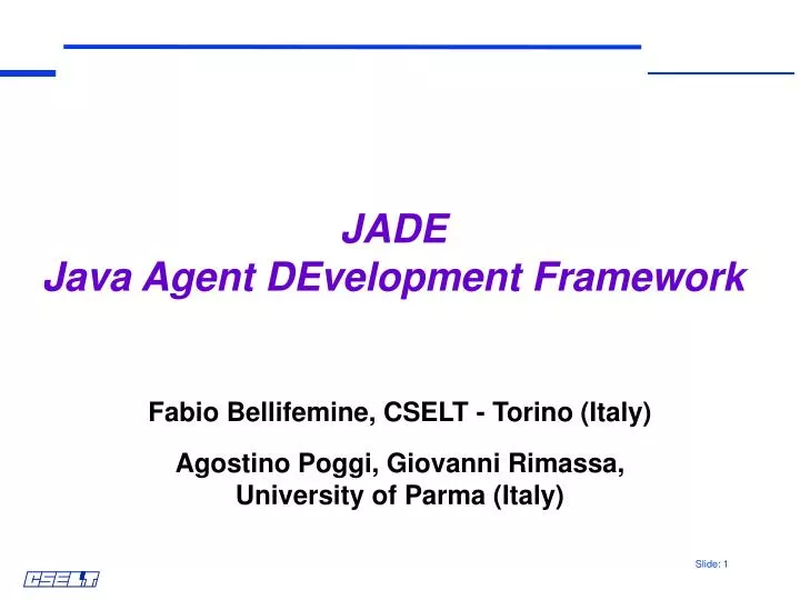 Ppt Jade Java Agent Development Framework Powerpoint Presentation