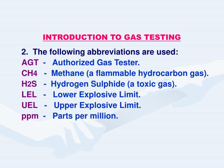 PPT - GAS TESTING PowerPoint Presentation - ID:5559507