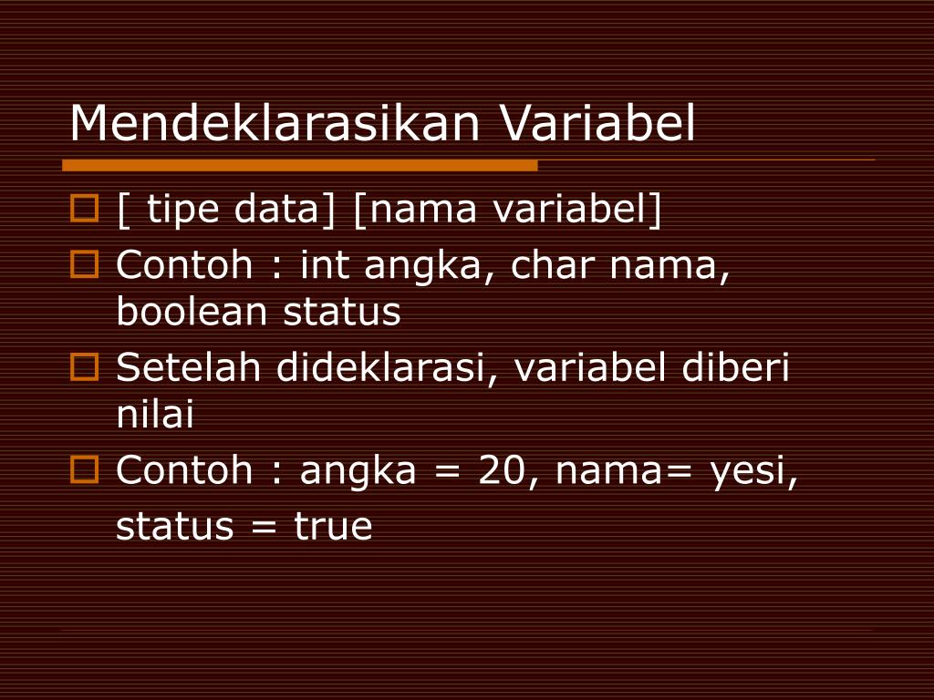 PPT - Variabel dan Tipe Data PowerPoint Presentation, free download ... PPT - Variabel dan Tipe Data PowerPoint Presentation, free download ...