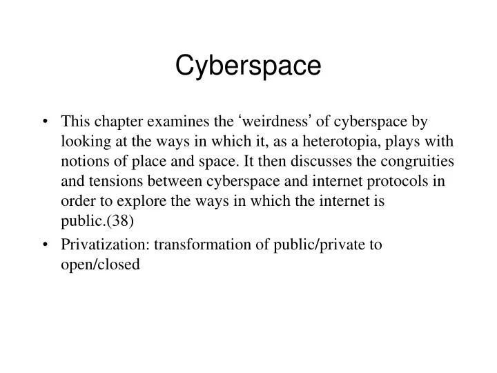 PPT - Cyberspace PowerPoint Presentation, free download - ID:5560380