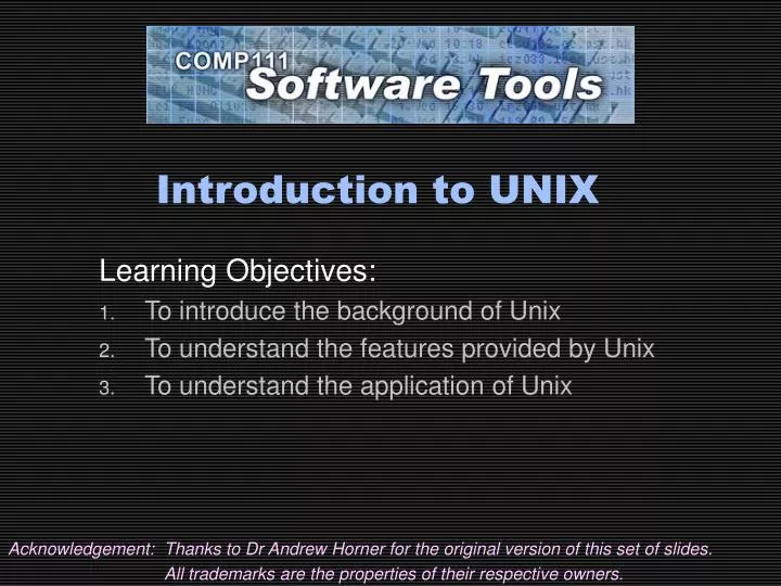 PPT - Introduction to UNIX PowerPoint Presentation, free download - ID ...