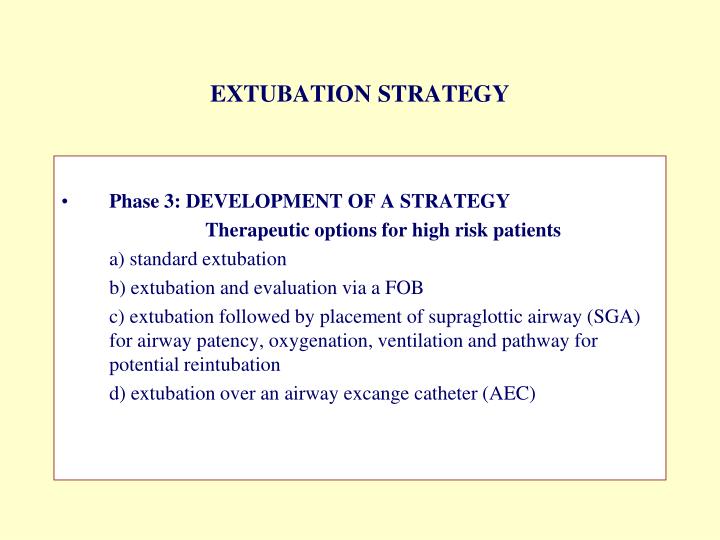 PPT - STRATEGIES FOR EXTUBATION OF THE DIFFICULT AIRWAY PowerPoint ...