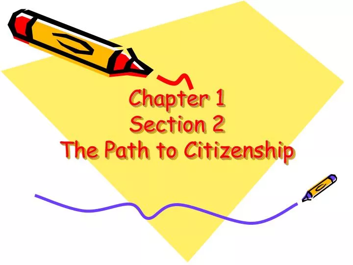 PPT - Chapter 1 Section 2 The Path to Citizenship PowerPoint ...