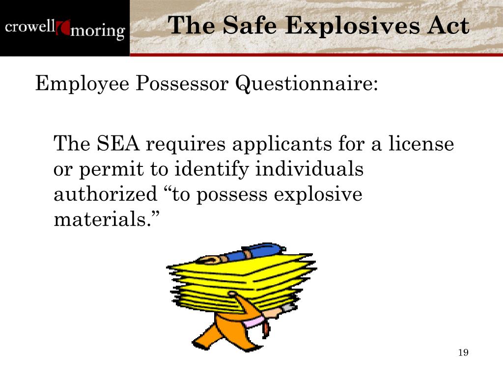 PPT - The Safe Explosives Act: A New World of Permits, Fingerprints ...