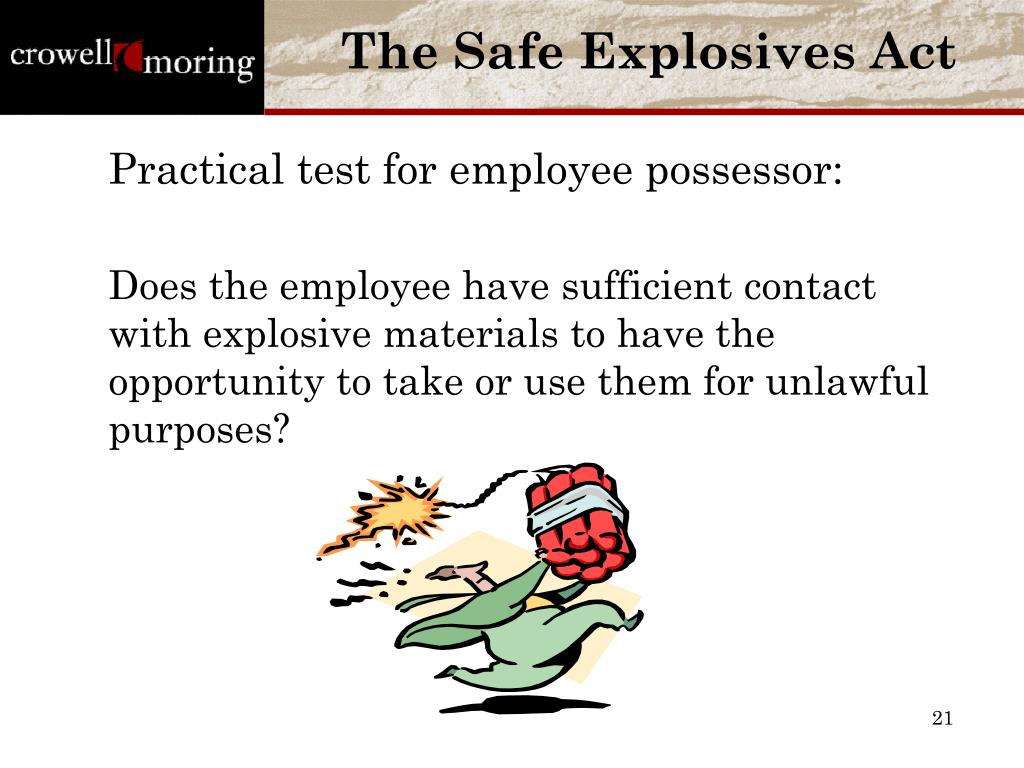 PPT - The Safe Explosives Act: A New World of Permits, Fingerprints ...
