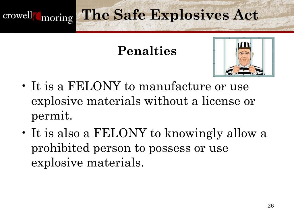 PPT - The Safe Explosives Act: A New World of Permits, Fingerprints ...
