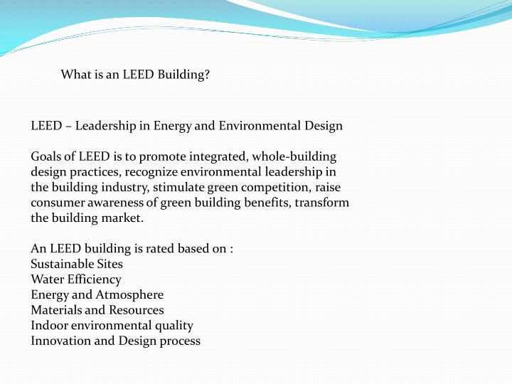 PPT - LEED BUILDINGS PowerPoint Presentation - ID:5564230
