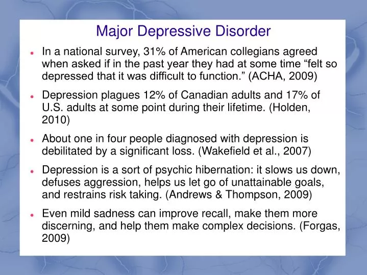 PPT - Major Depressive Disorder PowerPoint Presentation, free download ...