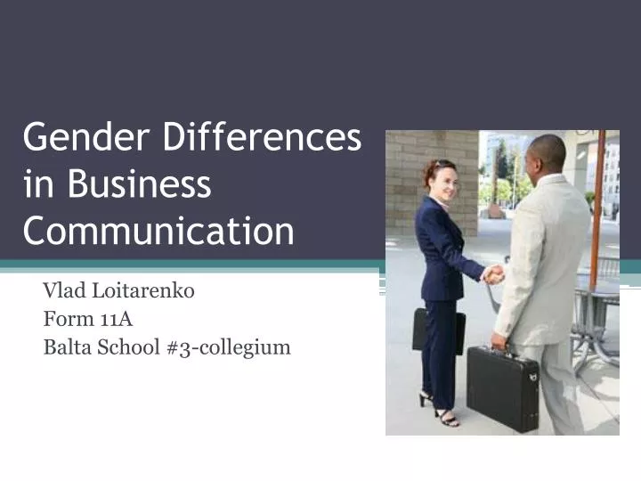 PPT - Gender Differences in Business Communication PowerPoint ...
