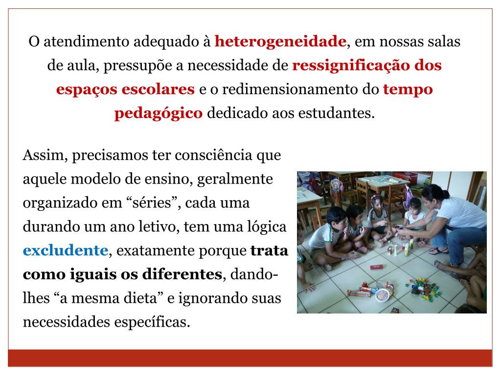 PPT - A HETEROGENEIDADE EM SALA DE AULA E A DIVERSIFICAÇÃO DAS ...