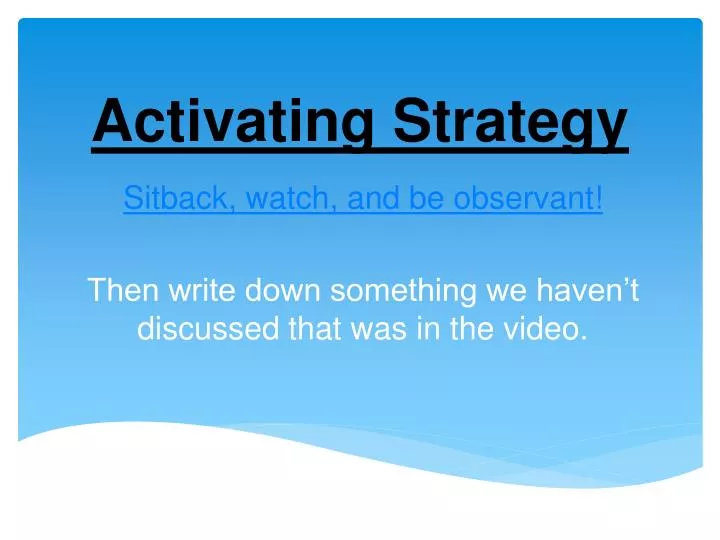 PPT - Activating Strategy PowerPoint Presentation, free download - ID ...