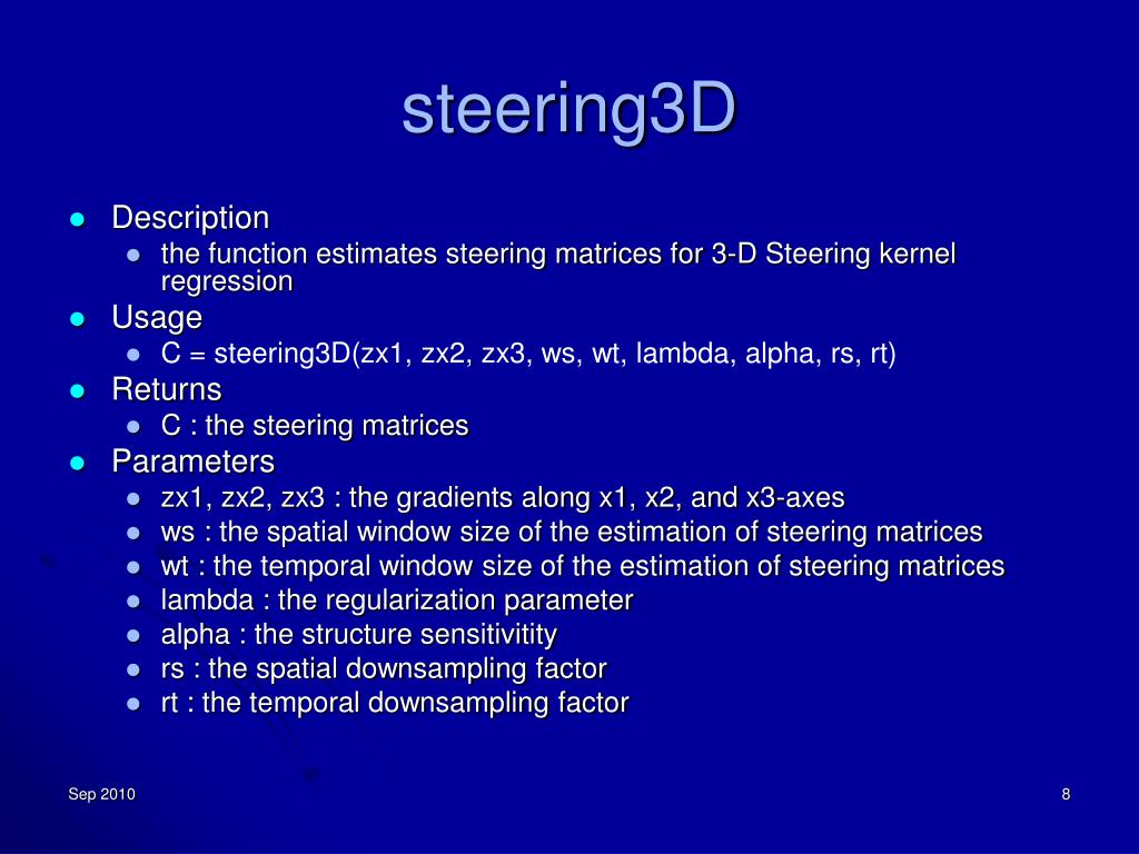PPT - Space-Time Steering Kernel Regression for Video PowerPoint ... PPT - Space-Time Steering Kernel Regression for Video PowerPoint ...
