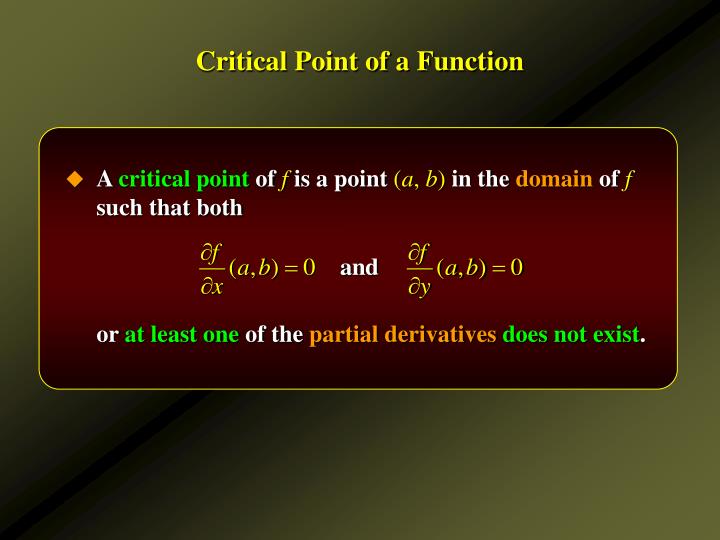 PPT - Functions of Several Variables Partial Derivatives PowerPoint ...