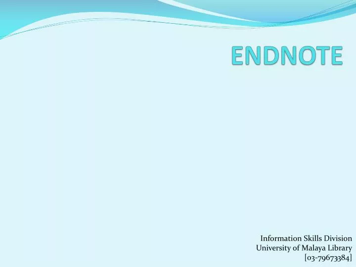 PPT - ENDNOTE PowerPoint Presentation, free download - ID:5569100