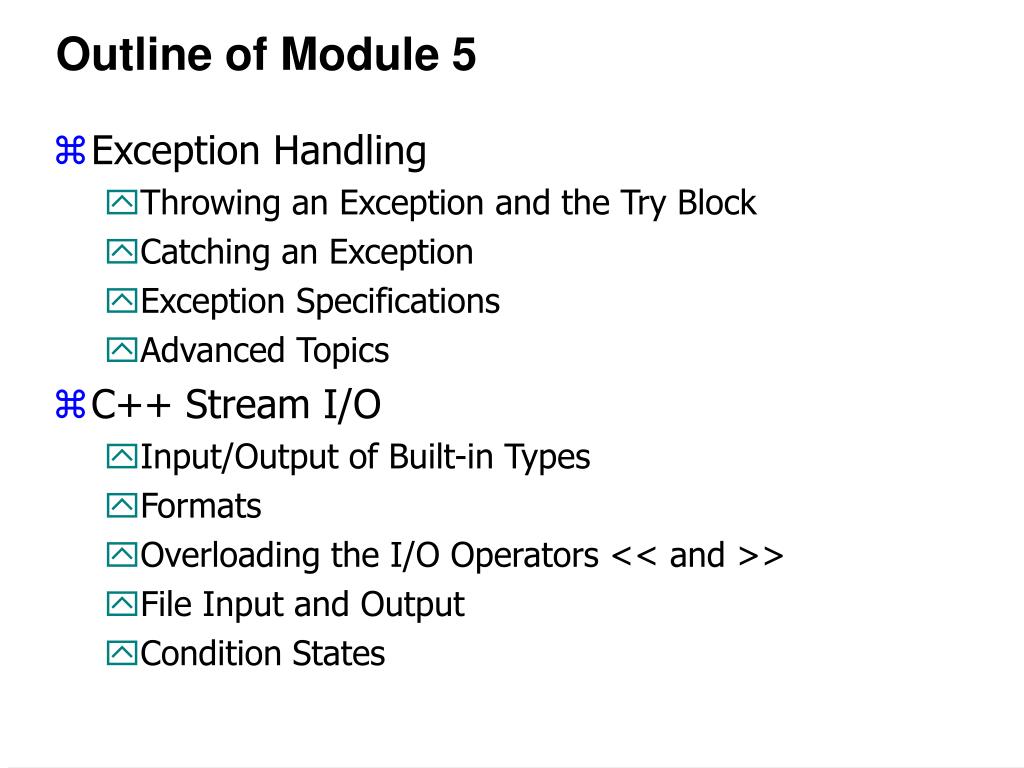 Ppt Introduction To C Programming Module 5 C Stream Io And Exception Handling Powerpoint