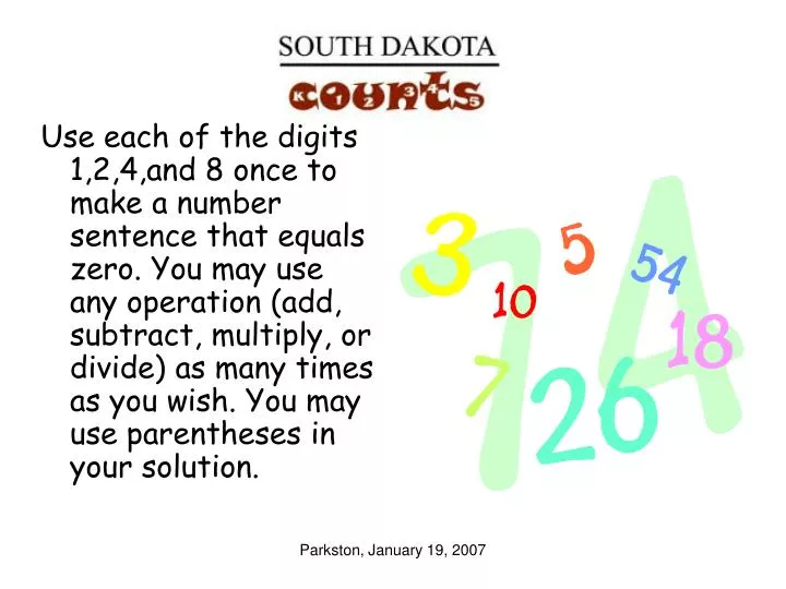 PPT - SD Math Science Partnership Project Jan Martin - SD DOE Math ...