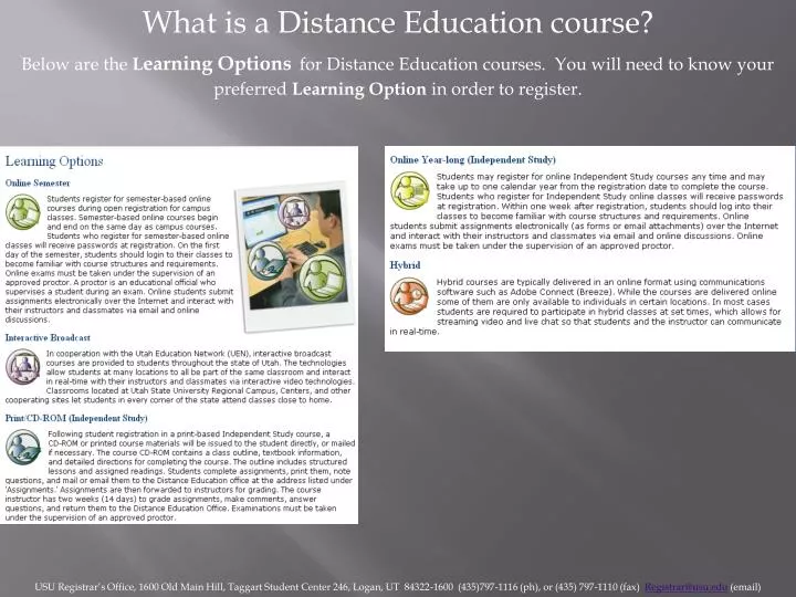 PPT - What is a Distance Education course? PowerPoint Presentation ...