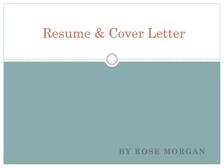 PPT - Resume & Cover Letter PowerPoint Presentation, free download - ID ...