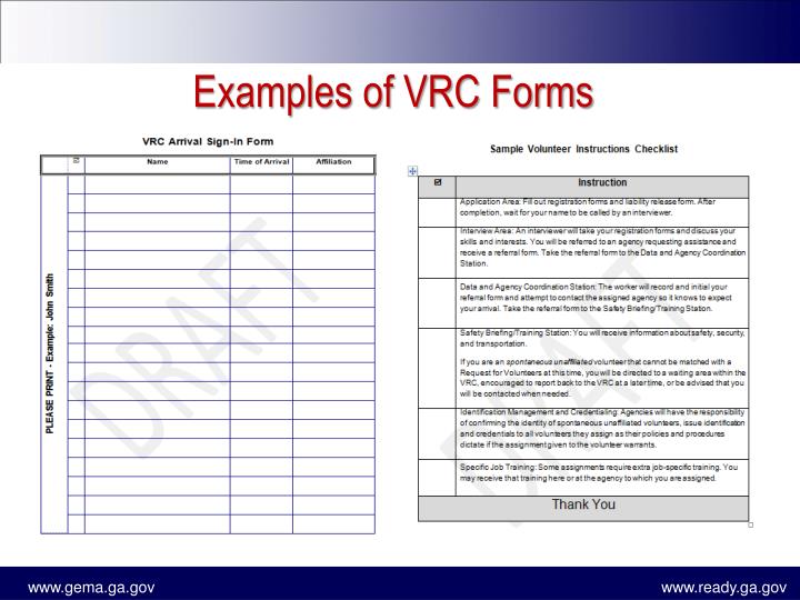 PPT - Volunteer Reception Center PowerPoint Presentation - ID:5571962