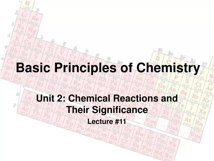 PPT - Basic Principles of Chemistry PowerPoint Presentation, free ...
