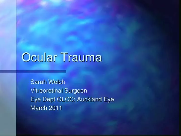 PPT - Ocular Trauma PowerPoint Presentation, free download - ID:5572546