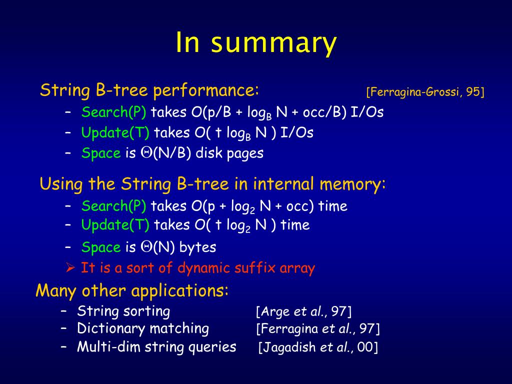 Ppt String Algorithms And Data Structures Or Tips And Tricks For Index Design Powerpoint