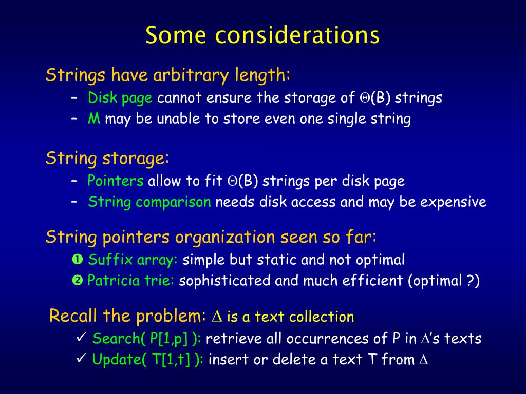 Ppt String Algorithms And Data Structures Or Tips And Tricks For Index Design Powerpoint