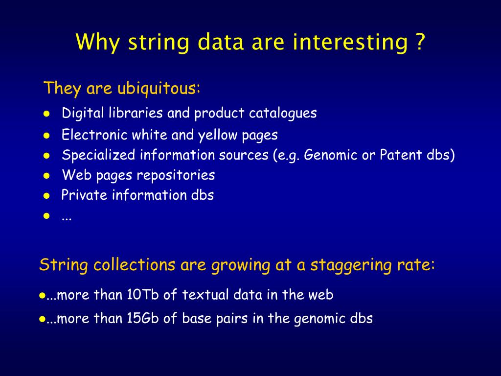 Ppt String Algorithms And Data Structures Or Tips And Tricks For Index Design Powerpoint