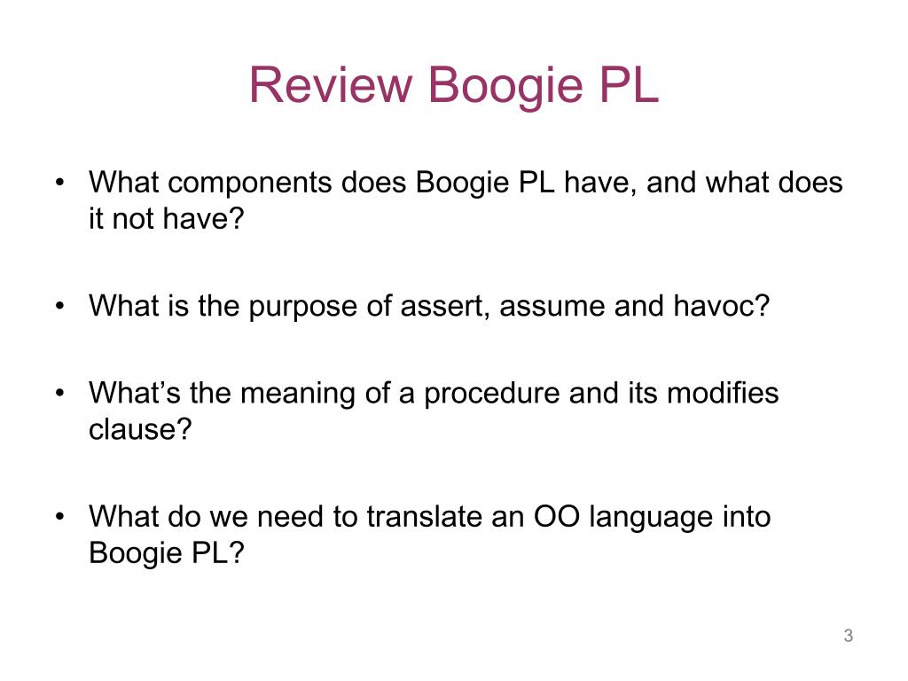 Ppt Lecture 2 Towards A Verifying Compiler Logic Of Object Oriented Programs Powerpoint