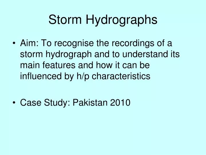 PPT - Storm Hydrographs PowerPoint Presentation, free download - ID:5574304