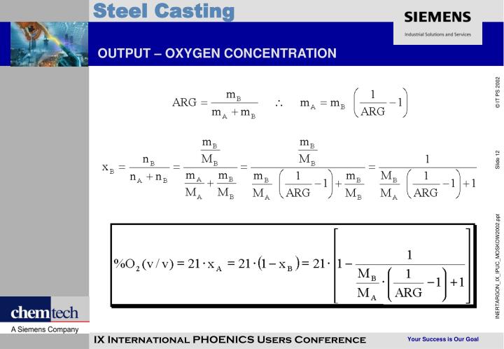 PPT - INERTIZATION SYSTEM OF STEEL CASTING WITH PHOENICS PowerPoint ...