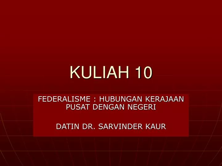 PPT - KULIAH 10 PowerPoint Presentation, free download - ID:5574787
