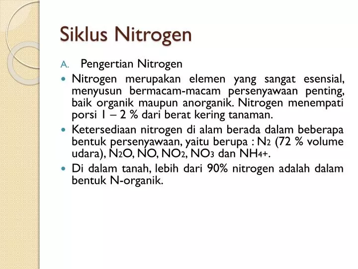 PPT - Siklus Nitrogen PowerPoint Presentation, free download - ID:5575337