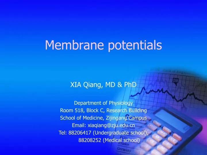 PPT - Membrane potentials PowerPoint Presentation, free download - ID ...