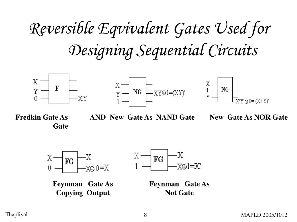 PPT - A Beginning in the Reversible Logic Synthesis of Sequential ...