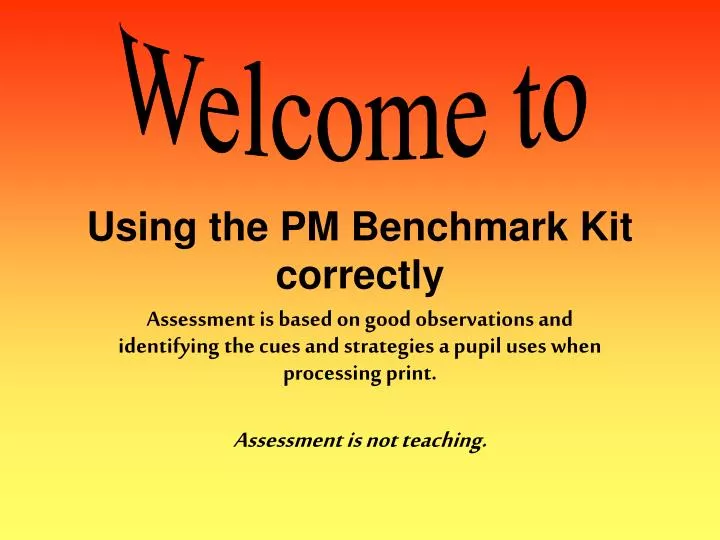 PPT - Using the PM Benchmark Kit correctly PowerPoint Presentation ...