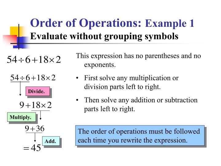 PPT - Order of Operations - PowerPoint Presentation - ID:5576271