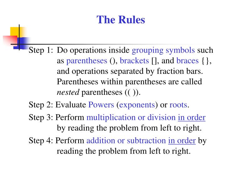 PPT Order Of Operations PowerPoint Presentation ID 5576271 PPT Order Of Operations PowerPoint Presentation ID 5576271