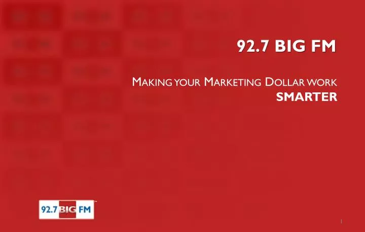 PPT - 92.7 BIG FM PowerPoint Presentation, free download - ID:5576364