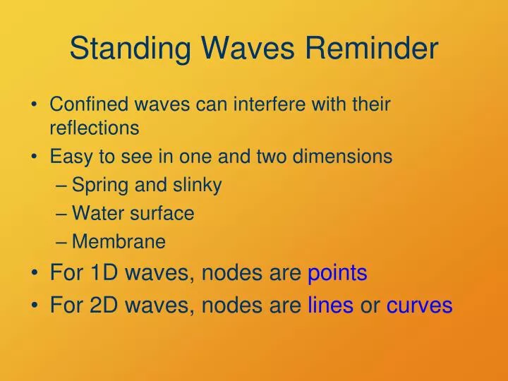 PPT - Standing Waves Reminder PowerPoint Presentation, free download ...