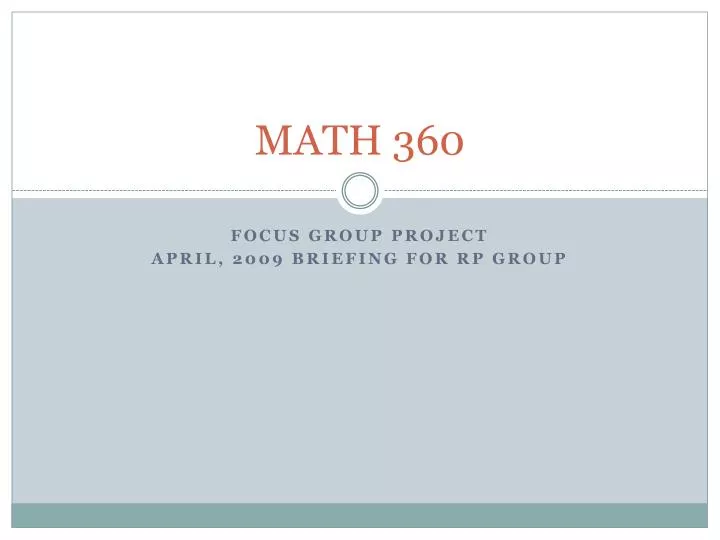 PPT - MATH 360 PowerPoint Presentation, free download - ID:5576815