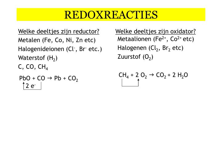PPT - REDOXREACTIES PowerPoint Presentation - ID:5576896