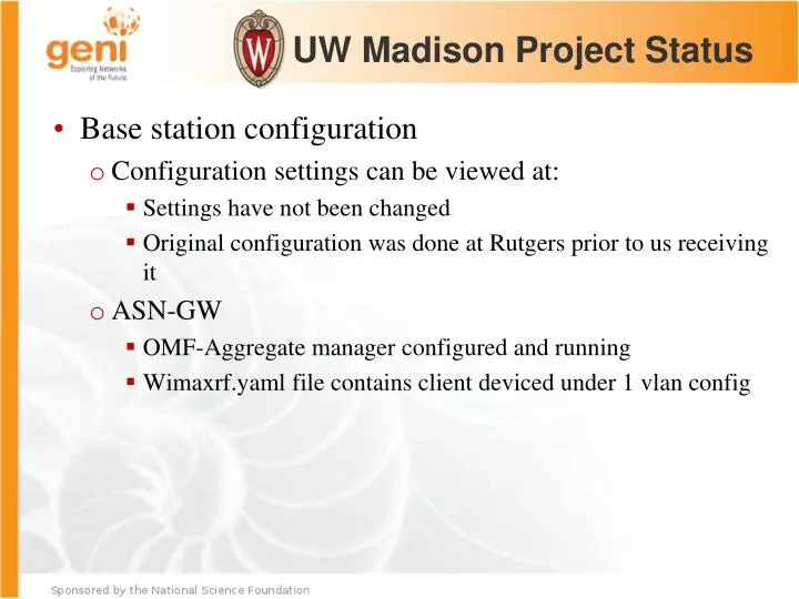 PPT - Base station configuration Configuration settings can be viewed ...